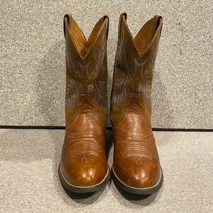 Ariat | Shoes | Ariat Heritage Stockman Western Leather Brown Cowboy ...